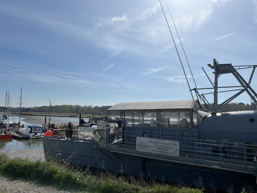HMS Vale – Home to Deben Café Bar at Melton Boatyard on the River Deben