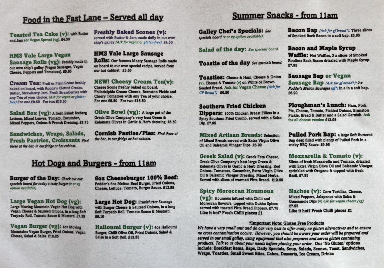 HMS Vale – Home to Deben Café Bar at Melton Boatyard on the River Deben