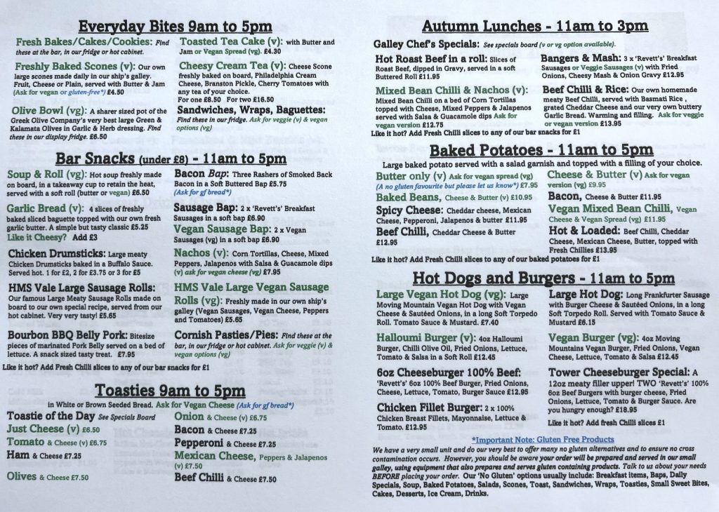 HMS Vale – Home to Deben Café Bar at Melton Boatyard on the River Deben