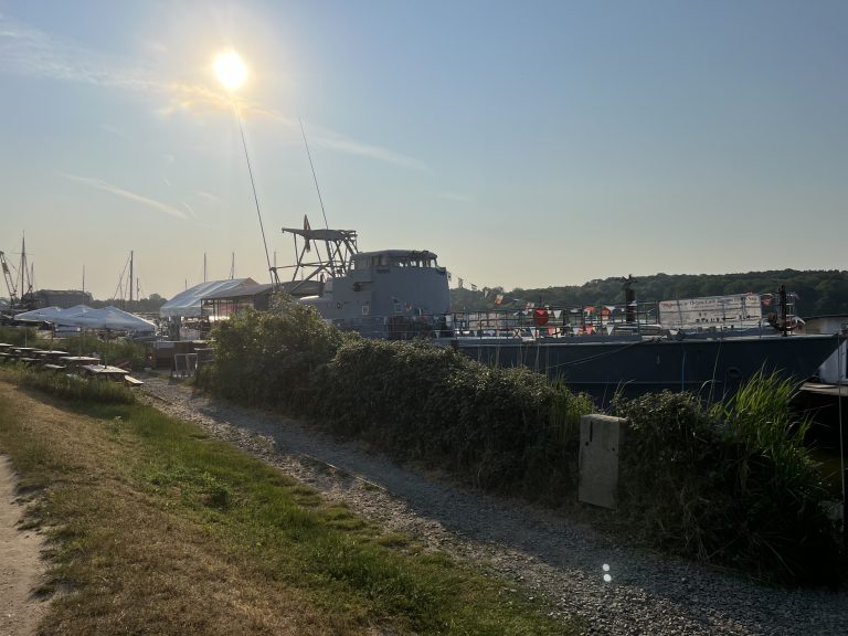 HMS Vale – Home to Deben Café Bar at Melton Boatyard on the River Deben